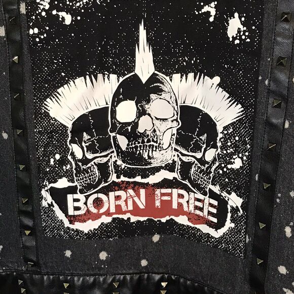 Spirit | Jackets & Coats | Spirit Punk Rock Biker Denim Vest Unisex Sm ...